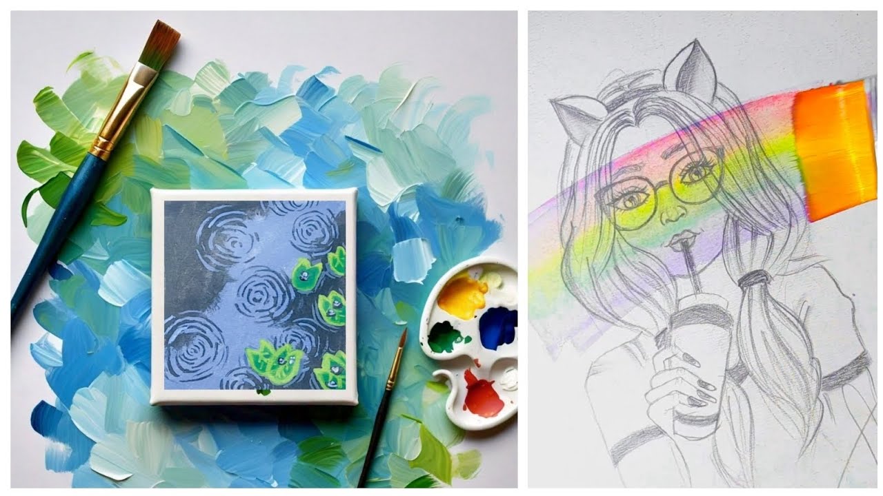 Cute & Easy Aesthetic Art: Glitter Paintings & DIY Costume Designs ...