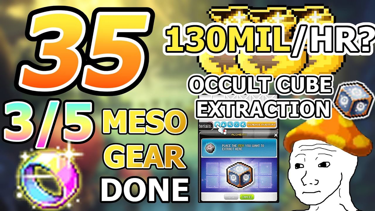 Maplestory F2P Series: Ep35: Meso Tip - Extracting Occult Cubes 130m/hr ...