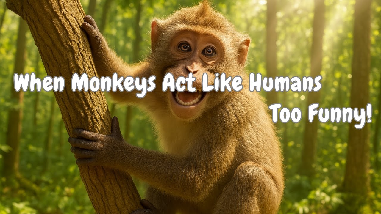 When Monkeys Act Like Humans – Too Funny/Relaxing video/4K Ultra HD ...