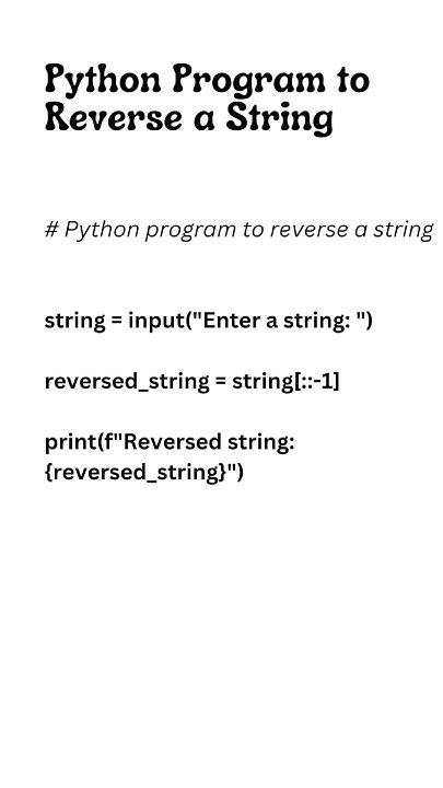 Python Program To Reverse A String Interview Pythonbasics Pythonprogramming Youtube