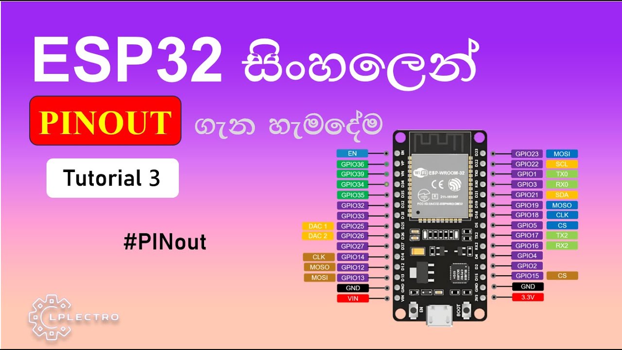 Esp32 Sinhala Tutorial 3 Nodemcu Esp32 Pinout Lplectro Youtube 8504