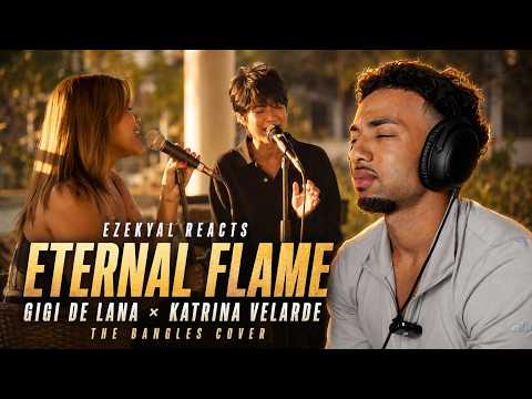 Ezekyal reacts to Eternal Flame - The Bangles (cover) - Acoustic | Gigi de Lana & Katrina Velarde
