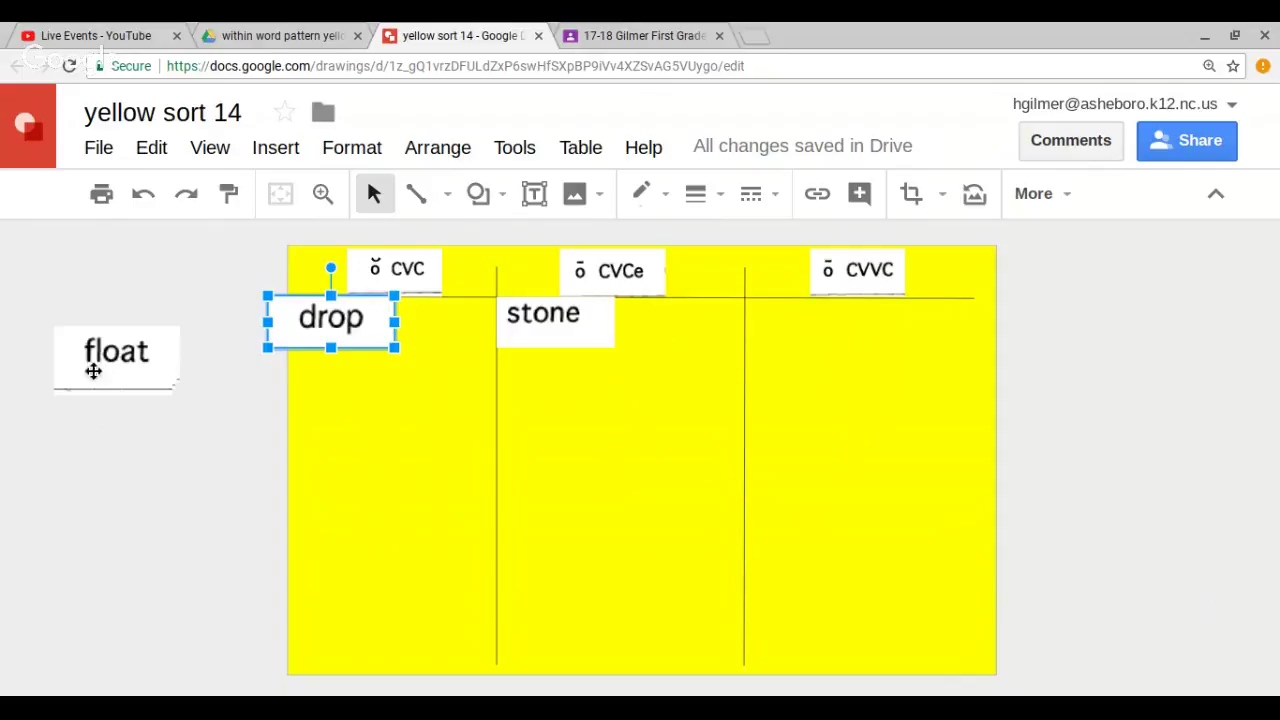 Words their way within word patterns sort 14 - YouTube