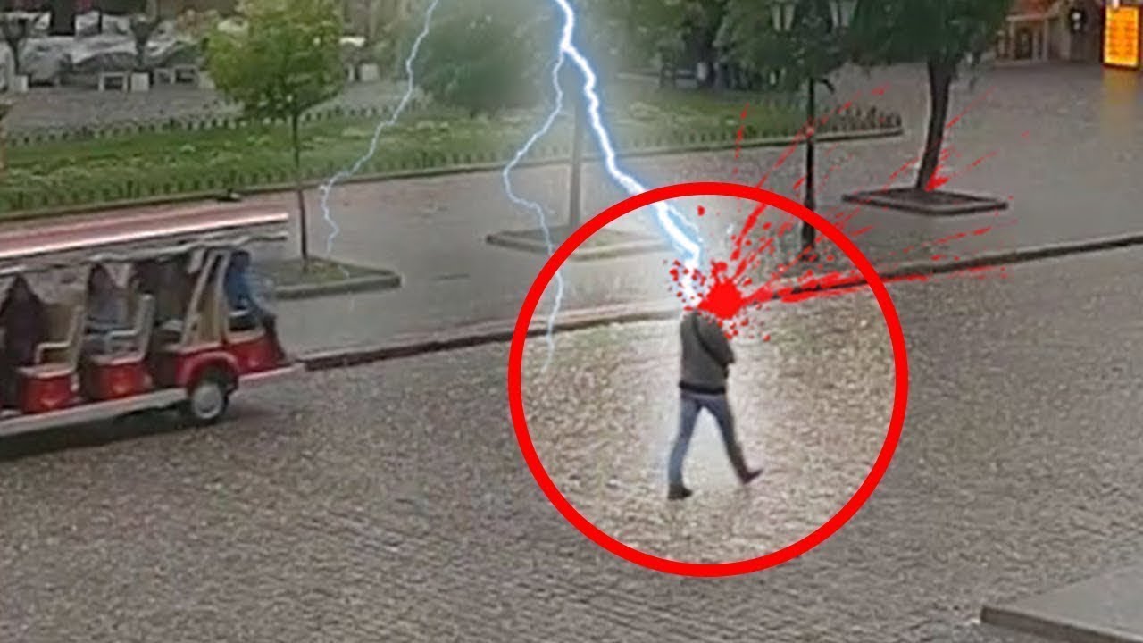 10 SHOCKING LIGHTNING STRIKES CAUGHT ON CCTV CAMERA - YouTube