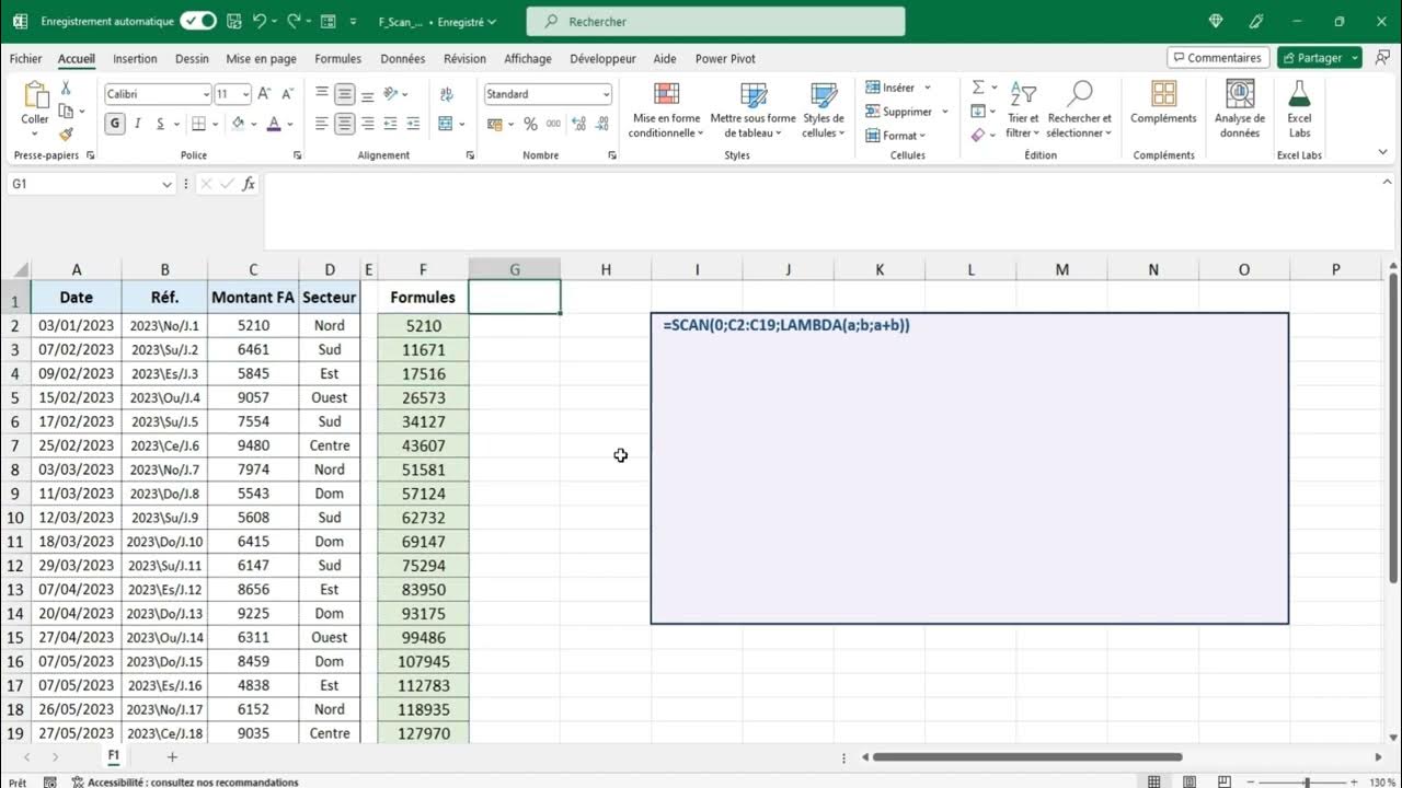 Excel - Fonction SCAN (Utilisateurs 365), parcourir un tableau ... - YouTube