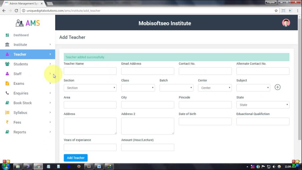 Admin Management System (AMS) - YouTube