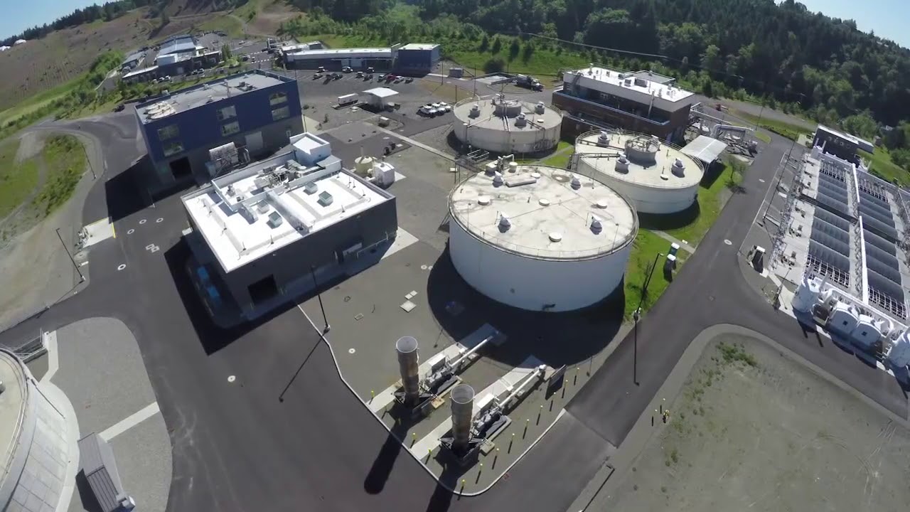 Pierce County Drone Footage of Wastewater Treatment Plant - YouTube