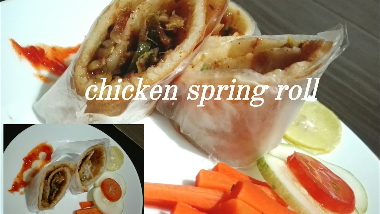 14 June 2020 chicken spring roll // yummy //recipe 9 - YouTube