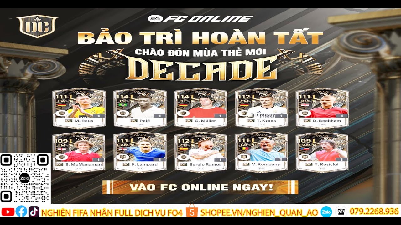 REVIEW FO4 - CHÉM GIÓ MÙA THẺ MỚI DECADE FC ONLINE , RAMOS DC , VARANE ...