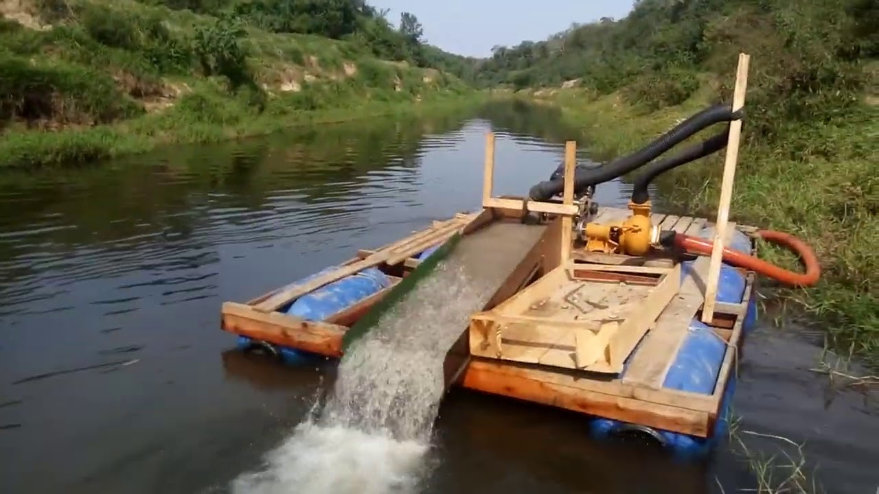 DRAGA PARA OURO E DIAMANTE EM FUNCIONAMENTO . - YouTube