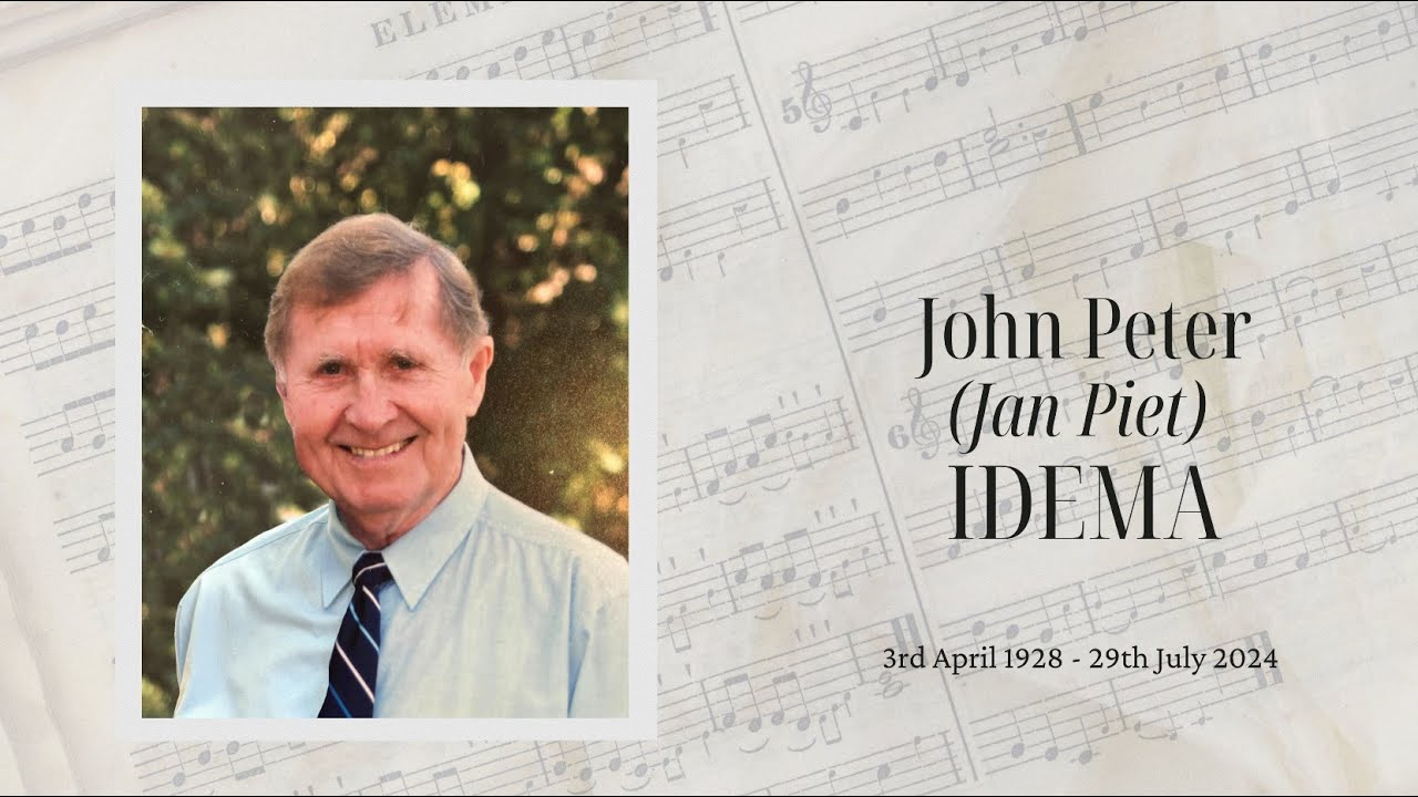 Thanksgiving Service for John Idema - YouTube