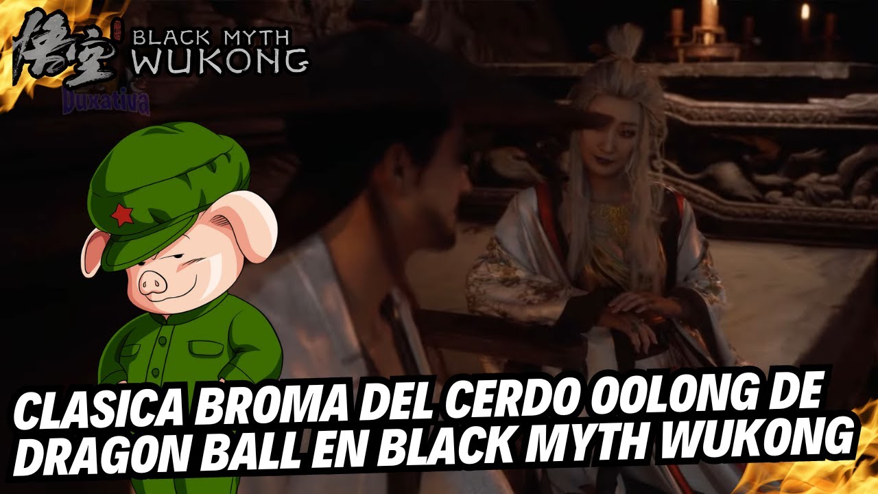 Clasica Broma del cerdo Oolong de Dragon Ball en Black Myth Wukong ...