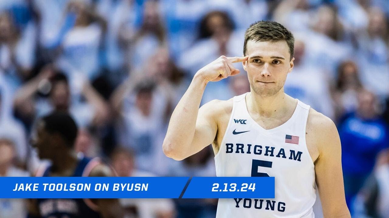 Jake Toolson talks BYU Hoops on BYUSN - YouTube