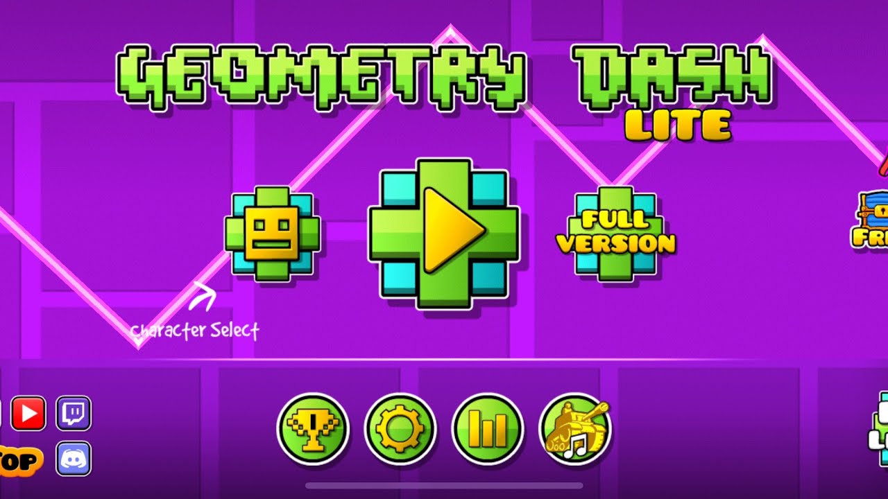 Playing geometry dash lite - YouTube