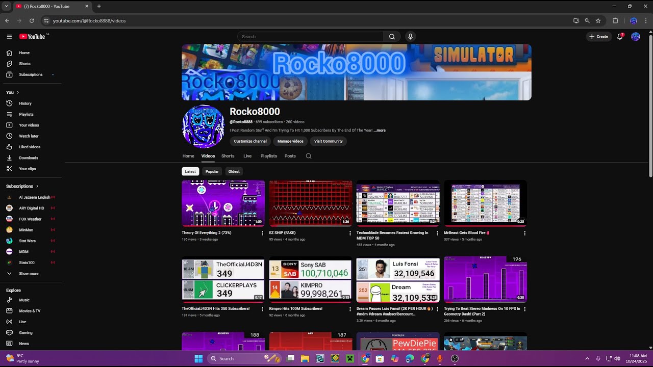 700 SUBSCRIBERS COUNTDOWN!!! #subscribe - YouTube
