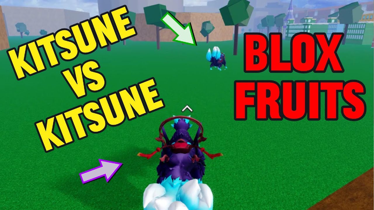 kitsune vs kitsune blox fruits#roblox #melhorjogadadoano #bloxfruits # ...