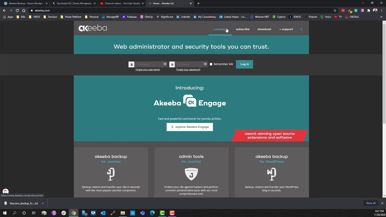 Akeeba Backup Dave's WordPress Quickstart Kit - YouTube