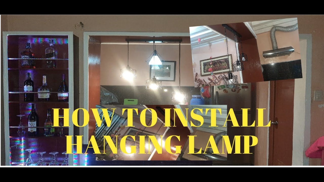 HOW TO INSTALL HANGING LAMP/SEMI CHANDELIER LAMP||Electrical tutorial ...