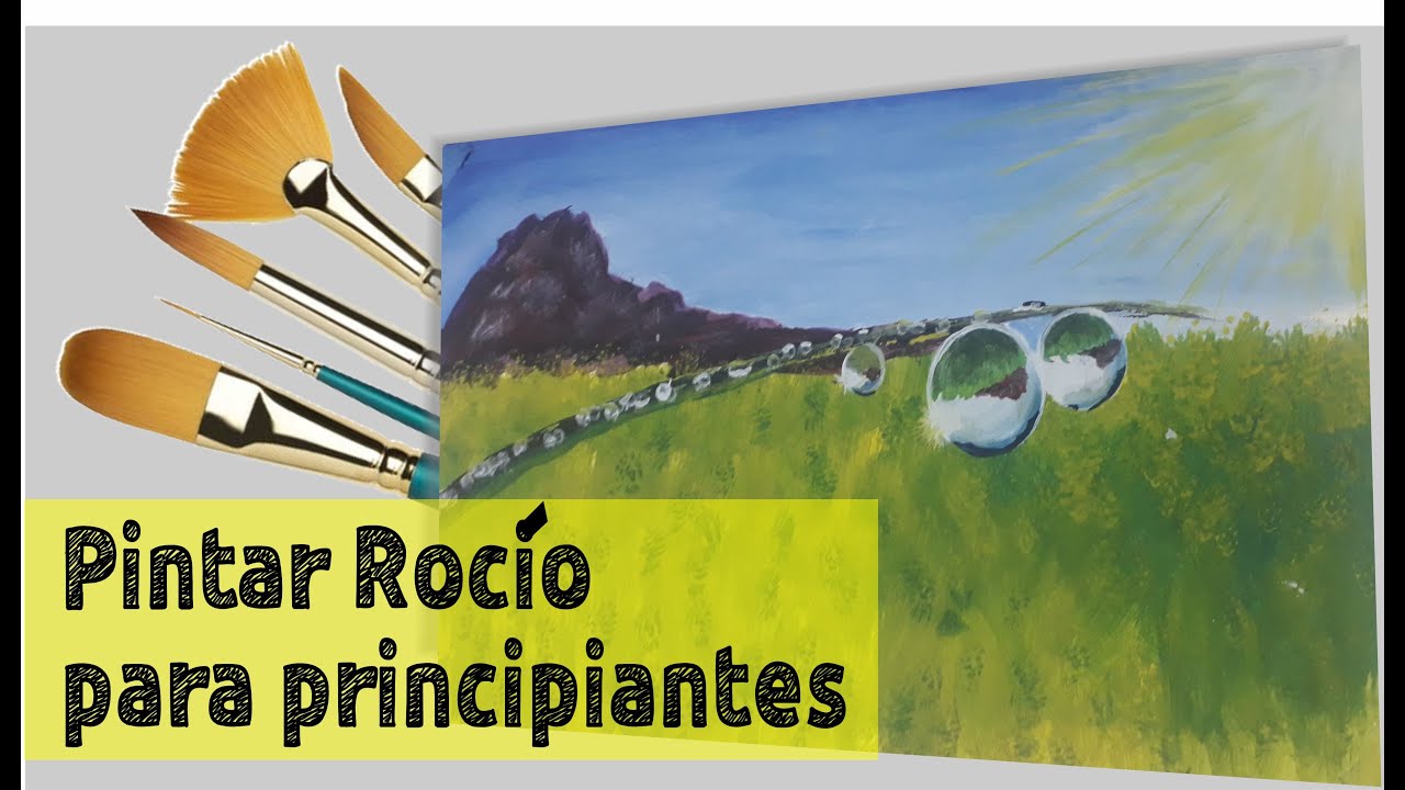 Como pintar gotas de Rocío con pintura acrílica para principiantes ...