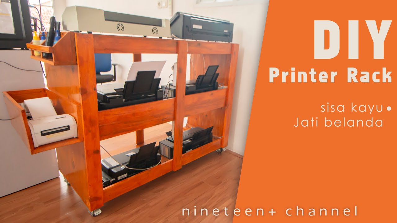 DIY Printer Rack from Reclaimed Pine Wood | Rak Printer dari Kayu Jati ...