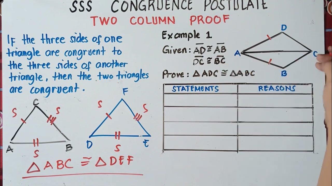 SSS Congruence Postulate | Two Column Proof | - YouTube