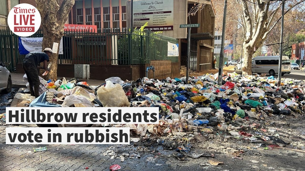 Hillbrow residents vote in dirt - YouTube