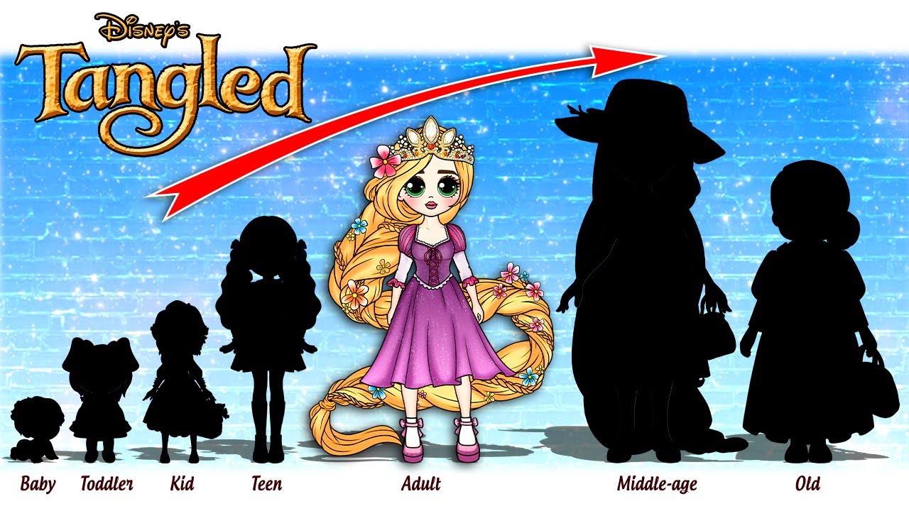 Disney Princess Rapunzel Growing Up Full DIYs Paper Dolls & Crafts ...