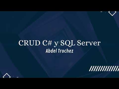 CRUD - C# y SQL Server / Parte 20 - YouTube