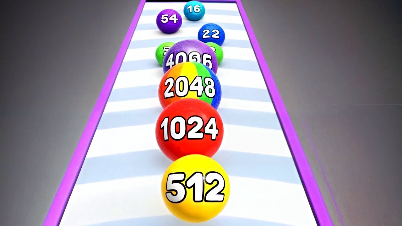 2048 Ball Game - Merge Number 4096 ! All Levels Gameplay Levels (125 ...