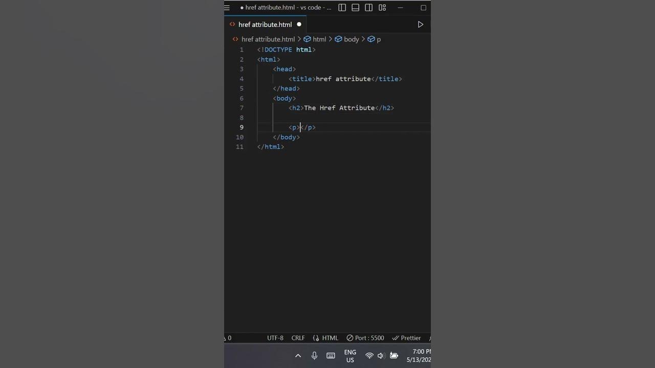 How To Make Href Attribute In Html Learnbyshyam Shorts Youtube