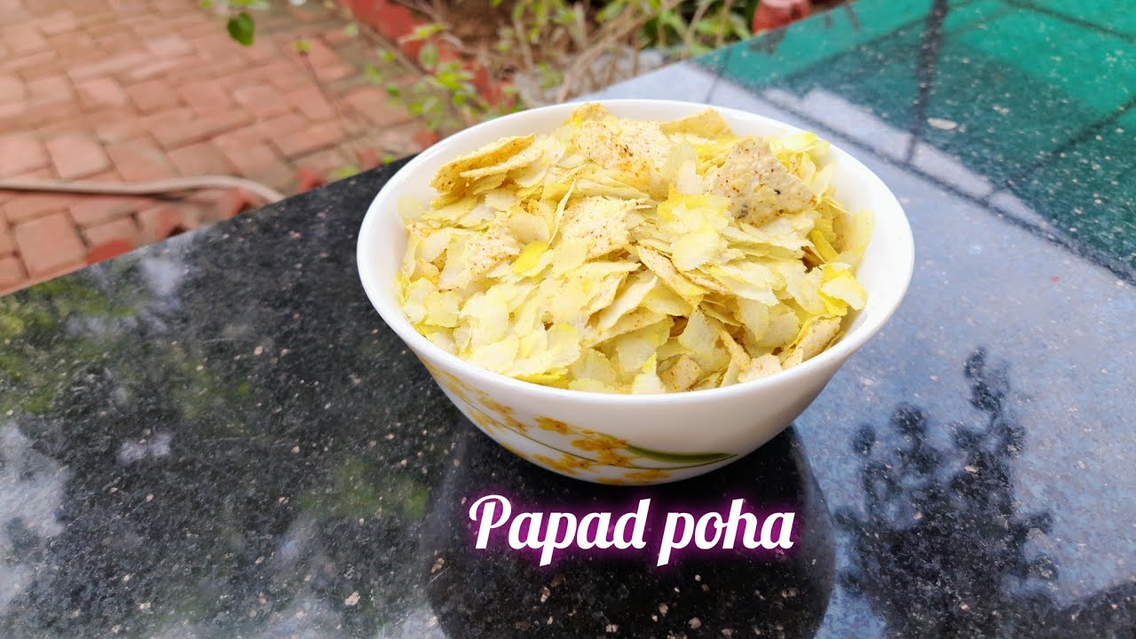 Papad poha ( Gujarati recipe) easy to make - YouTube