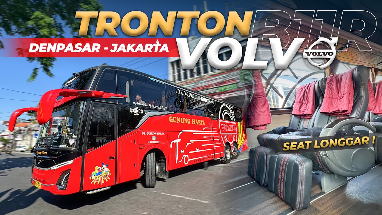 NAIK BUS PALING CEPAT DENPASAR JAKARTA ‼️Gunung Harta Tronton Volvo ...