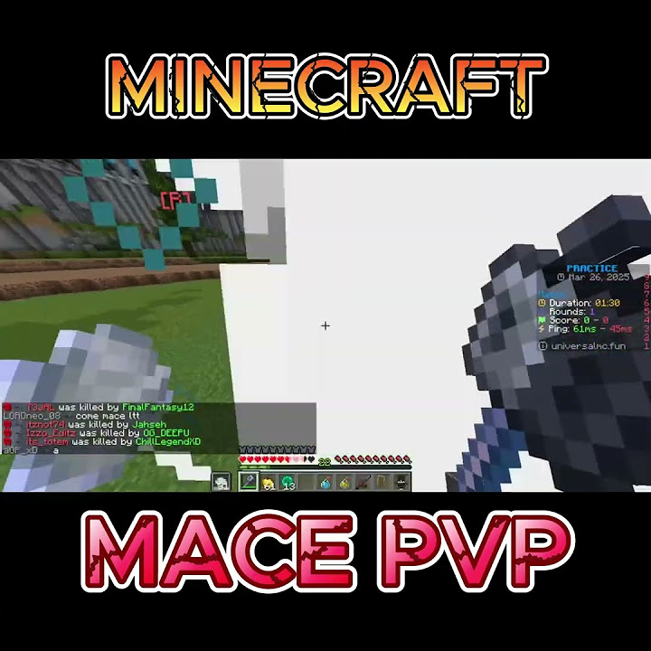 MINECRAFT MACE PVP IN UNIVERSALMC.FUN #minecraft #mincraftpvp # ...