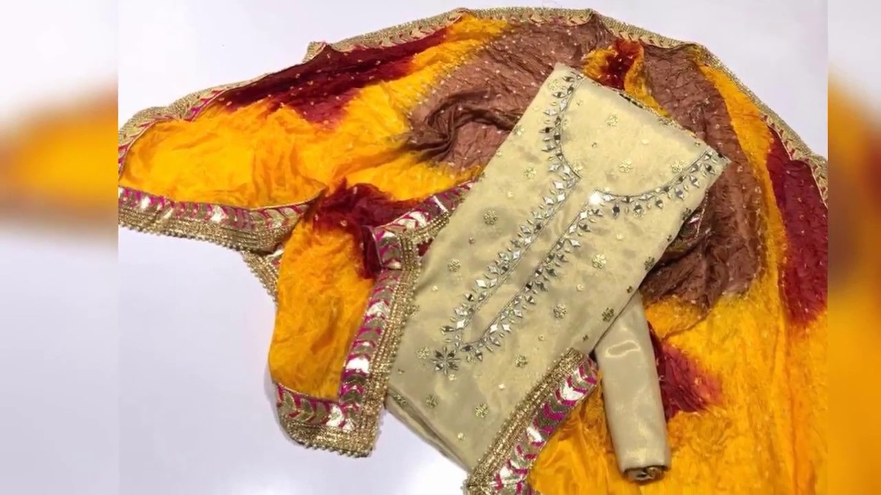 3 Piece Fancy Dress, Masori silk mirror work shirt, Chunri Dupatta ...