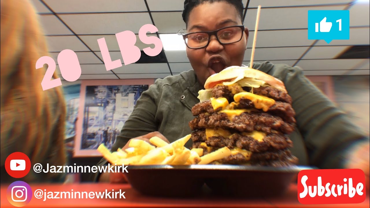 I ATE A 20lb BURGER !!!! - YouTube