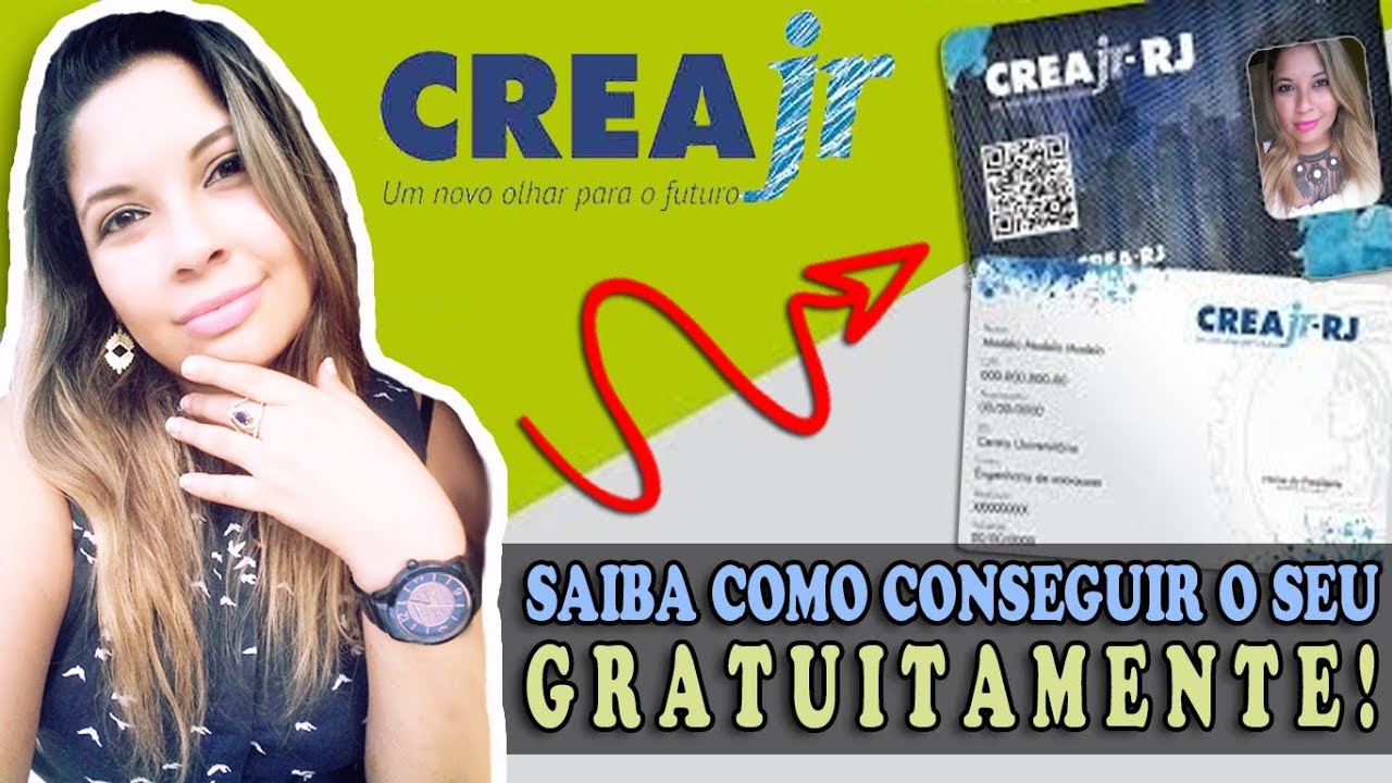 🔴 Como tirar GRATUITAMENTE a sua Carterinha do CREA Jr. | Por Renatinha ...