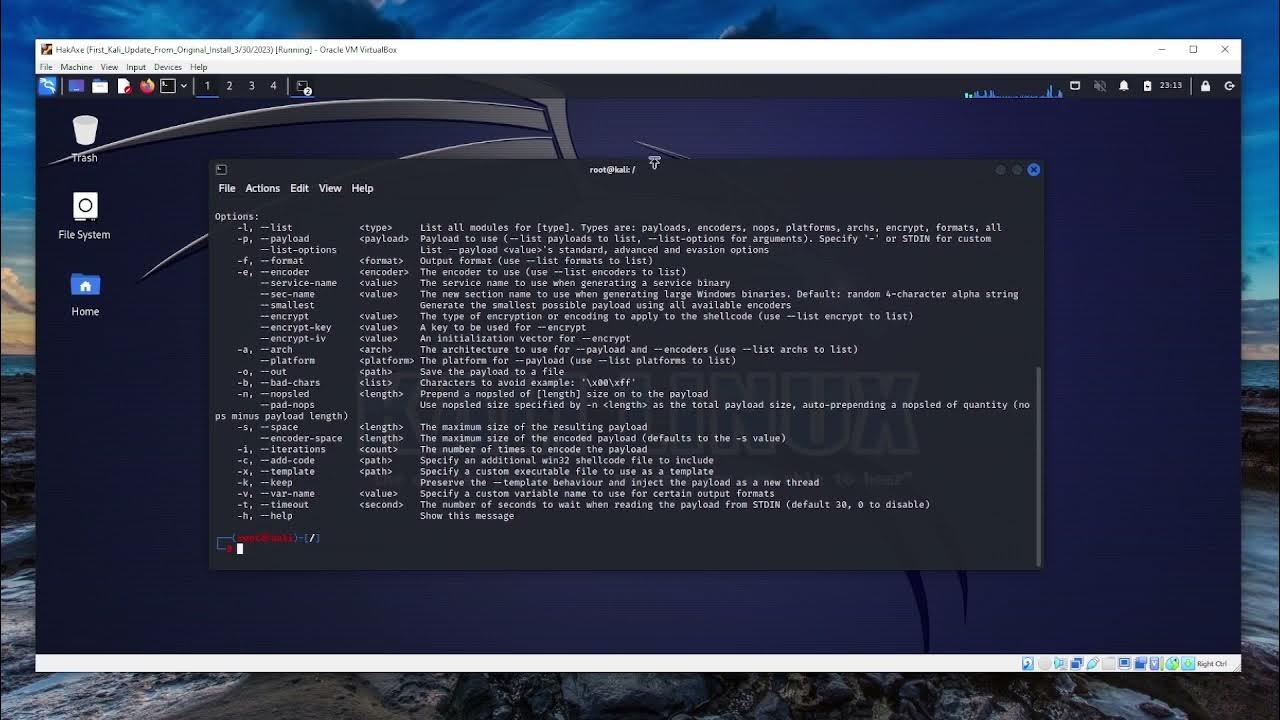 Error: Invalid payload: platform - Kali Linux - YouTube