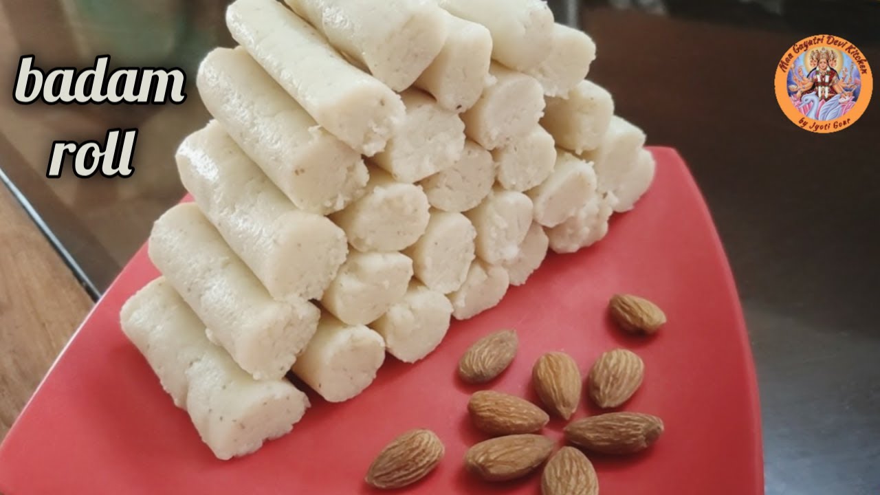 Badam Roll Recipe | बादाम रोल रेसिपी | बादाम रोल कैसे बनाएं | Badam ...