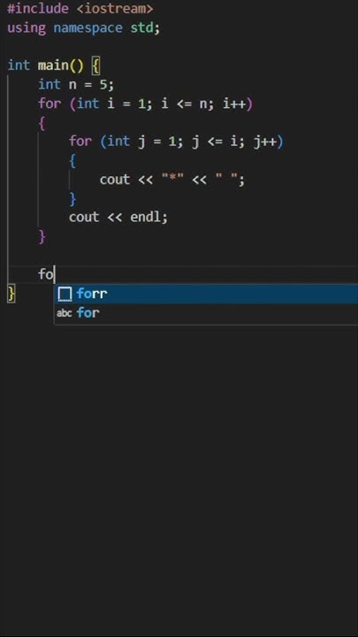 Half Diamond Pattern | pattern in C++ | ASMR #coding #programming #asmr #pattern #leetcode #dsa ...