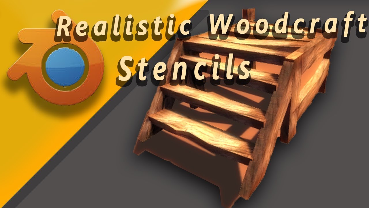 3D blender realistic wood texture Stenciling - YouTube