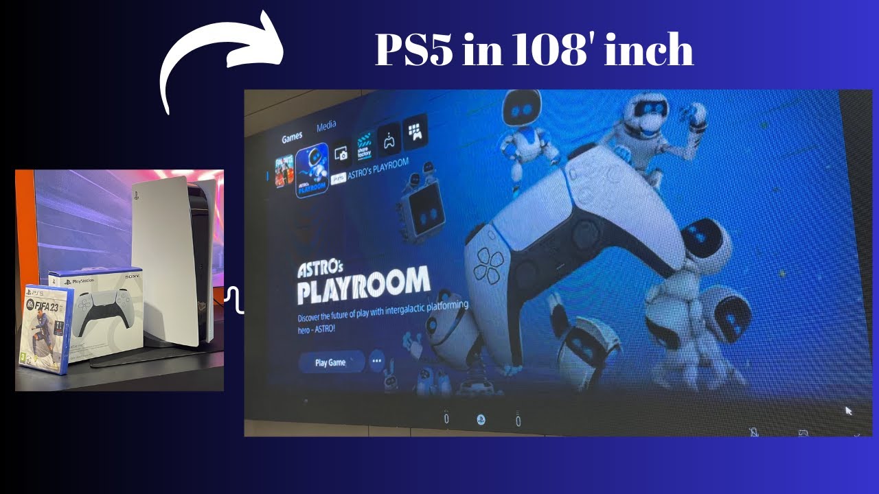 PS5 Unboxing and Setup in 108' inch Screen | PlayStation 5 - YouTube