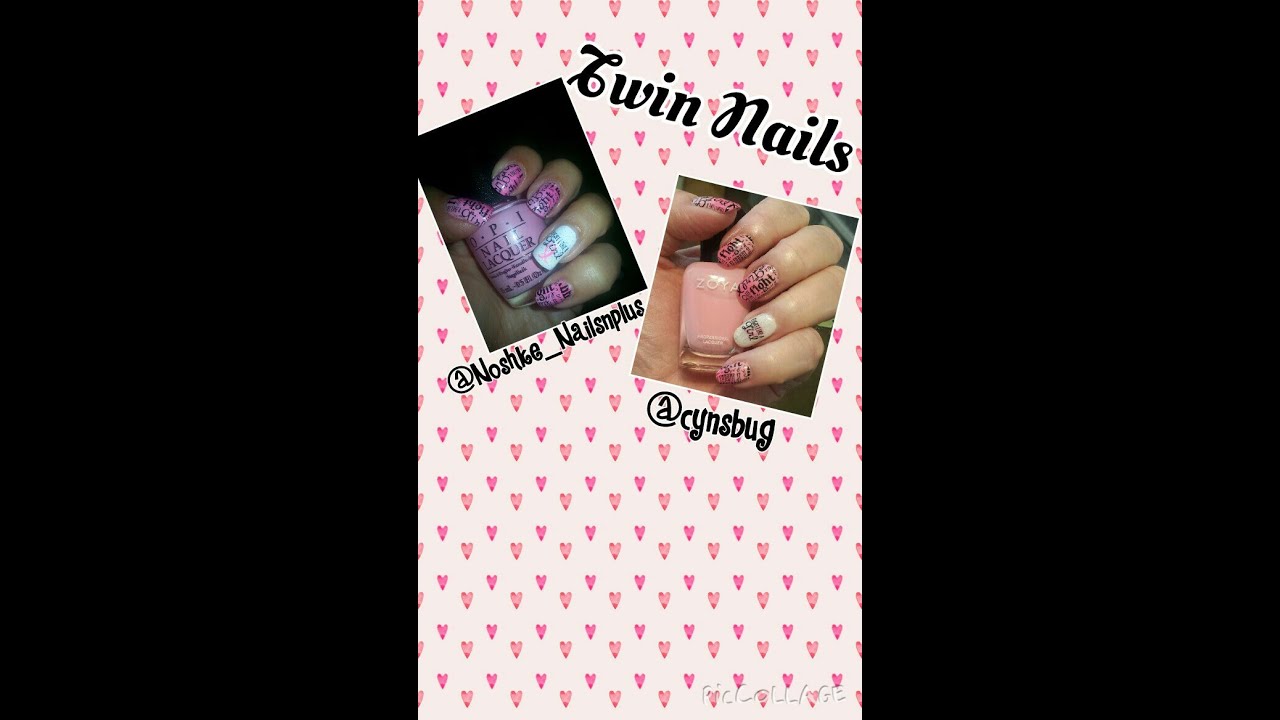 Twin Nails - Breast Cancer Survivor Nail Stamping - YouTube