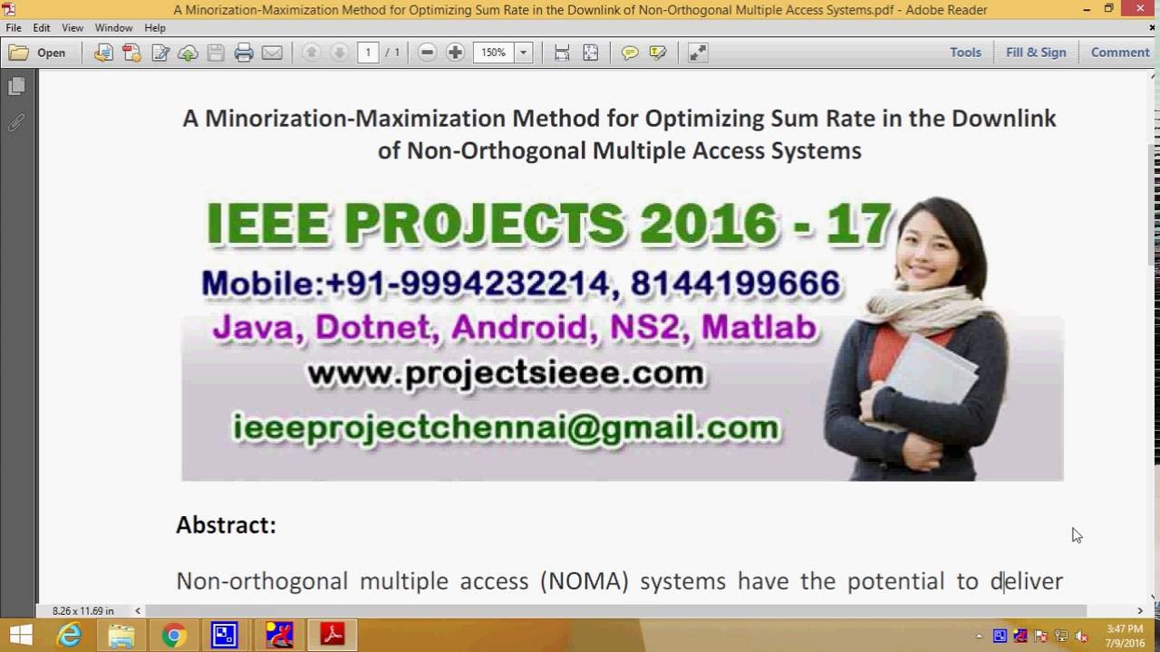 A Minorization Maximization Method For Optimizing Sum Rate In The Downlink Of Non Orthogonal