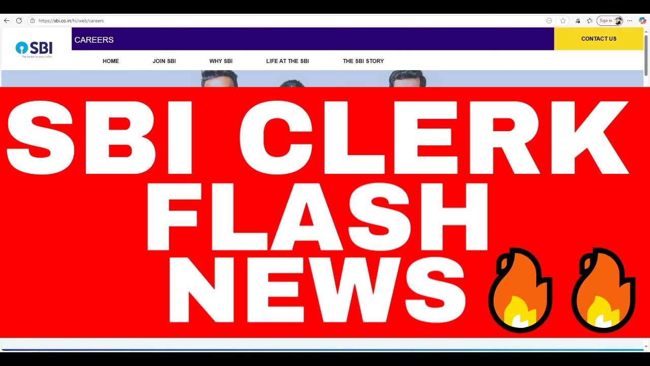 SBI CLERK FLASH NEWS - YouTube