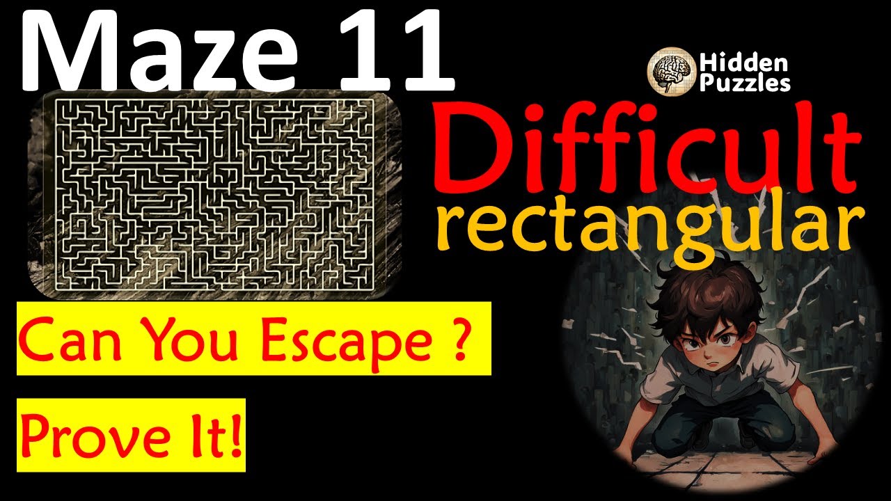 Difficult rectangular mazes Maze 11 - YouTube