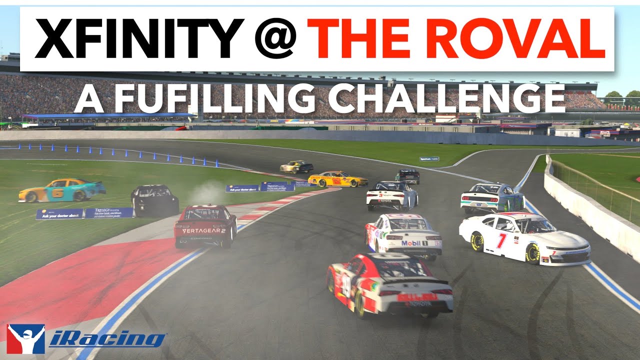 iRacing: NASCAR Xfinity @ Charlotte Roval - INTENSE FINAL LAP BATTLE ...