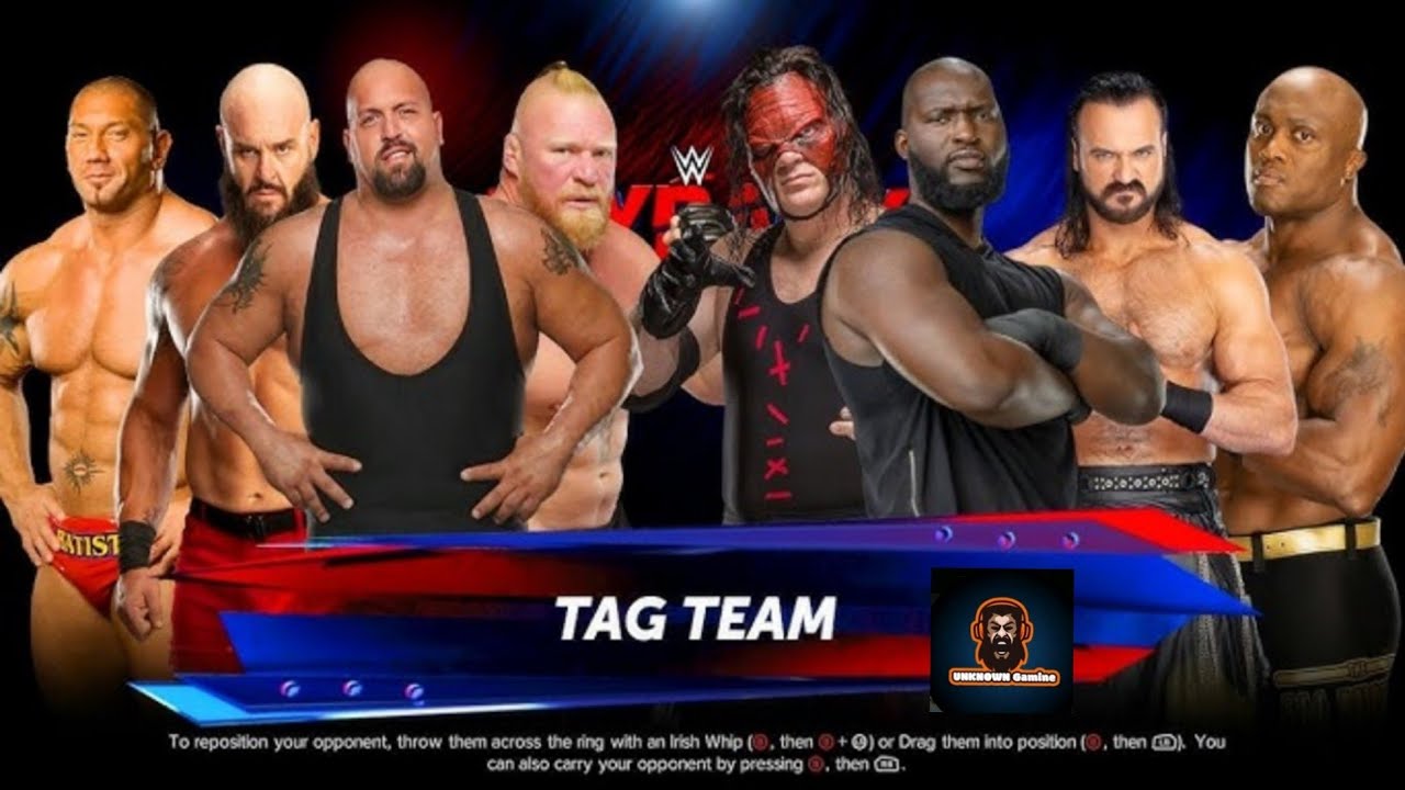 WWE- Big Show vs Brock Lesnar vs Braun Strowman vsMark Henry vs André the Giant vs Kane Match ...