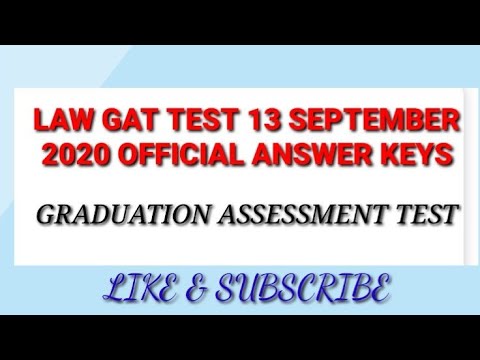Law Gat Test 13 September 2020 Official Keys.Official Answer Keys Gat ...