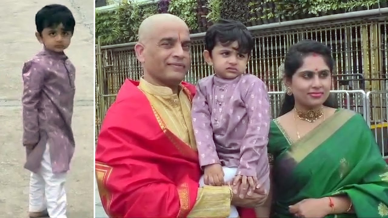 Producer Dil Raju with Son & Wife Visits Tirumala | Dil Raju Family at ...