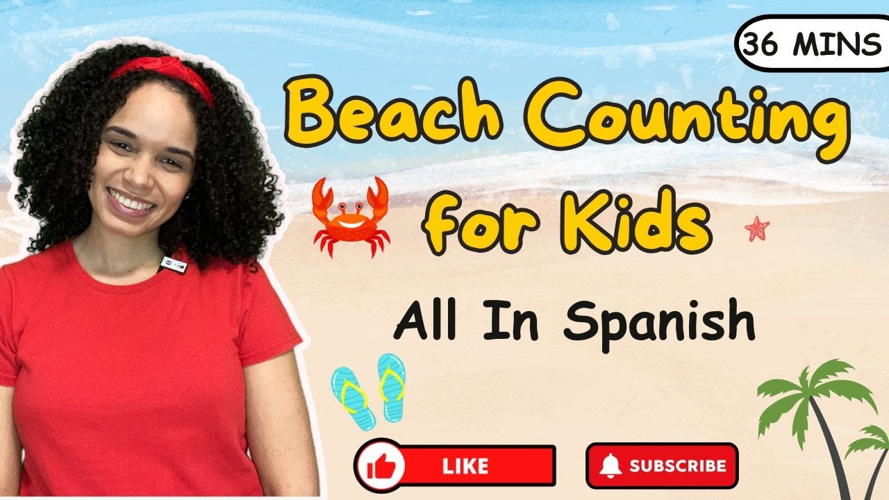 En la playa | Números | Video Without-Shoutouts | Español Para Bebé ...
